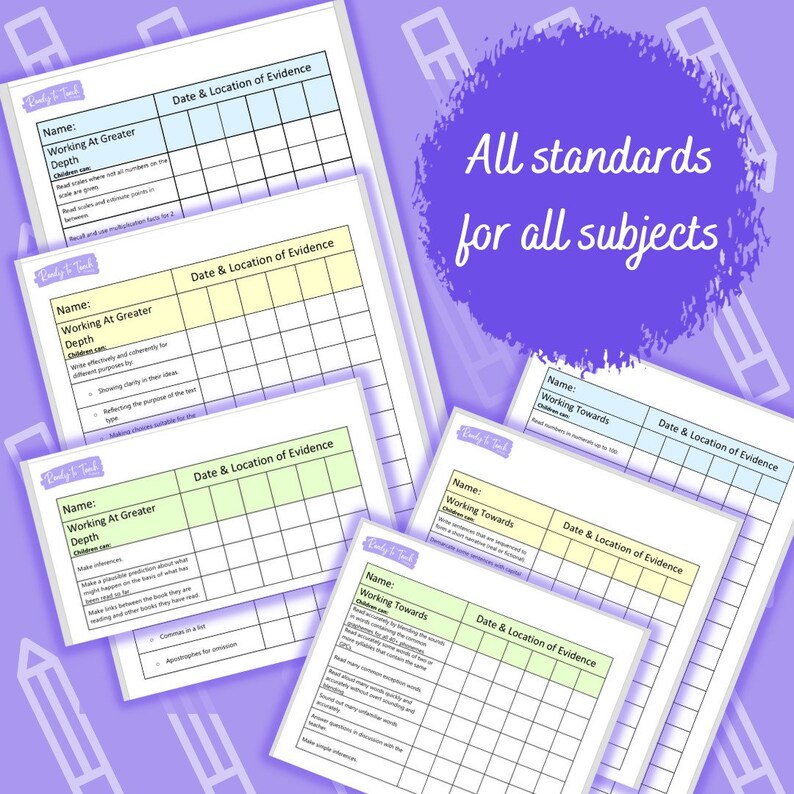 KS1 TAF Tracking Sheets - Etsy