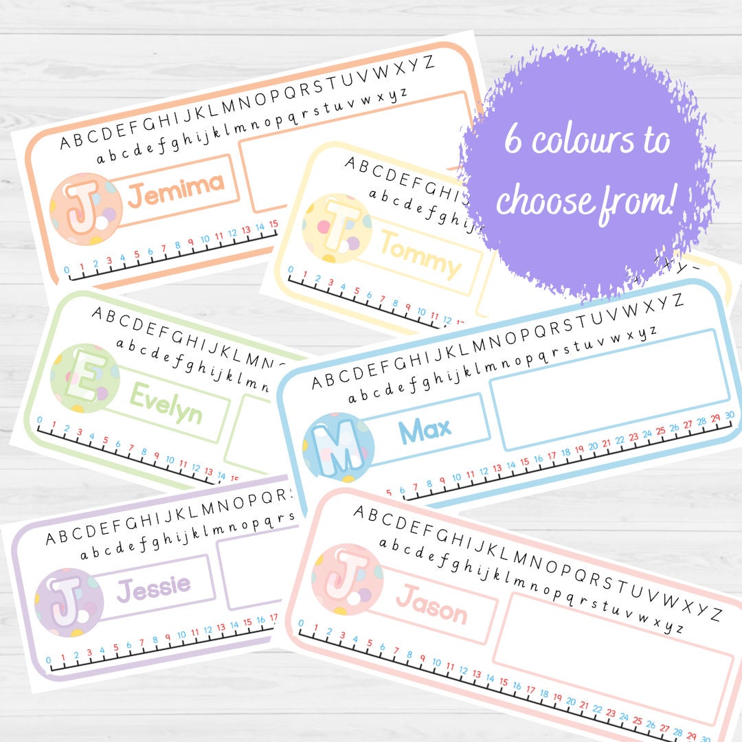Personal Classroom Labels - Pastel Polka Dot Theme - Etsy