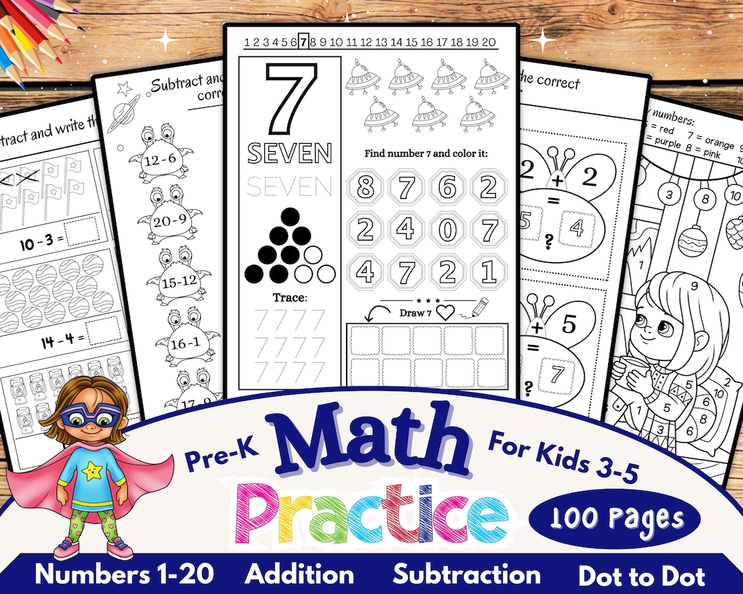 Math Worksheets, Learning Materials for Kids, Printables, Pre-k Math Activities, Counting ...