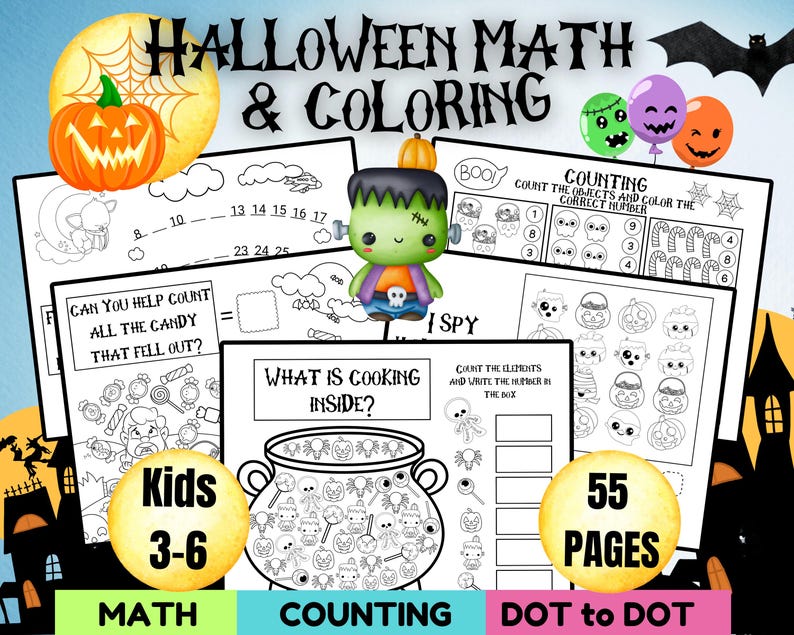 Halloween Number Worksheets, Early Learning Halloween Printables ...