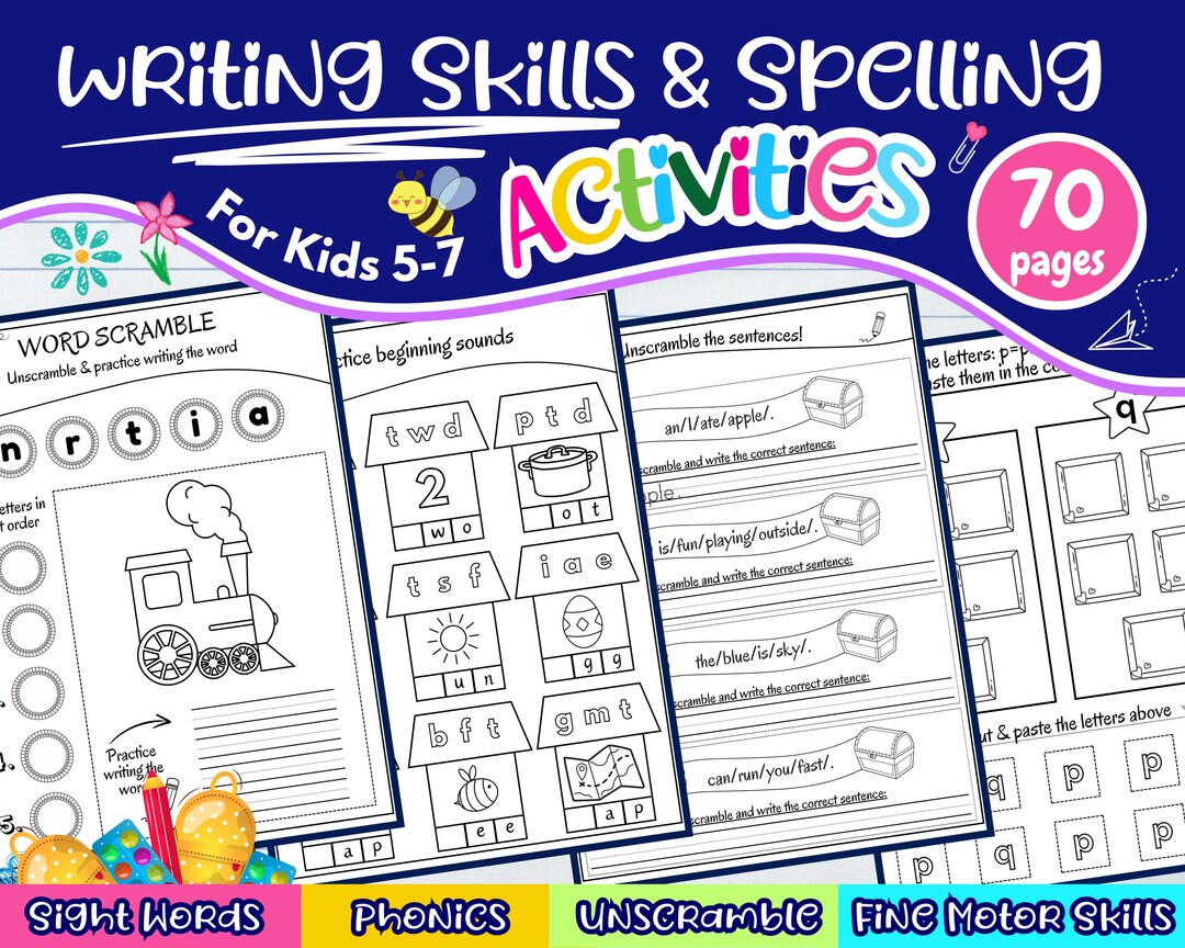 Phonics Activities for Kids, Sight Words, Early Literacy, Sentence ...