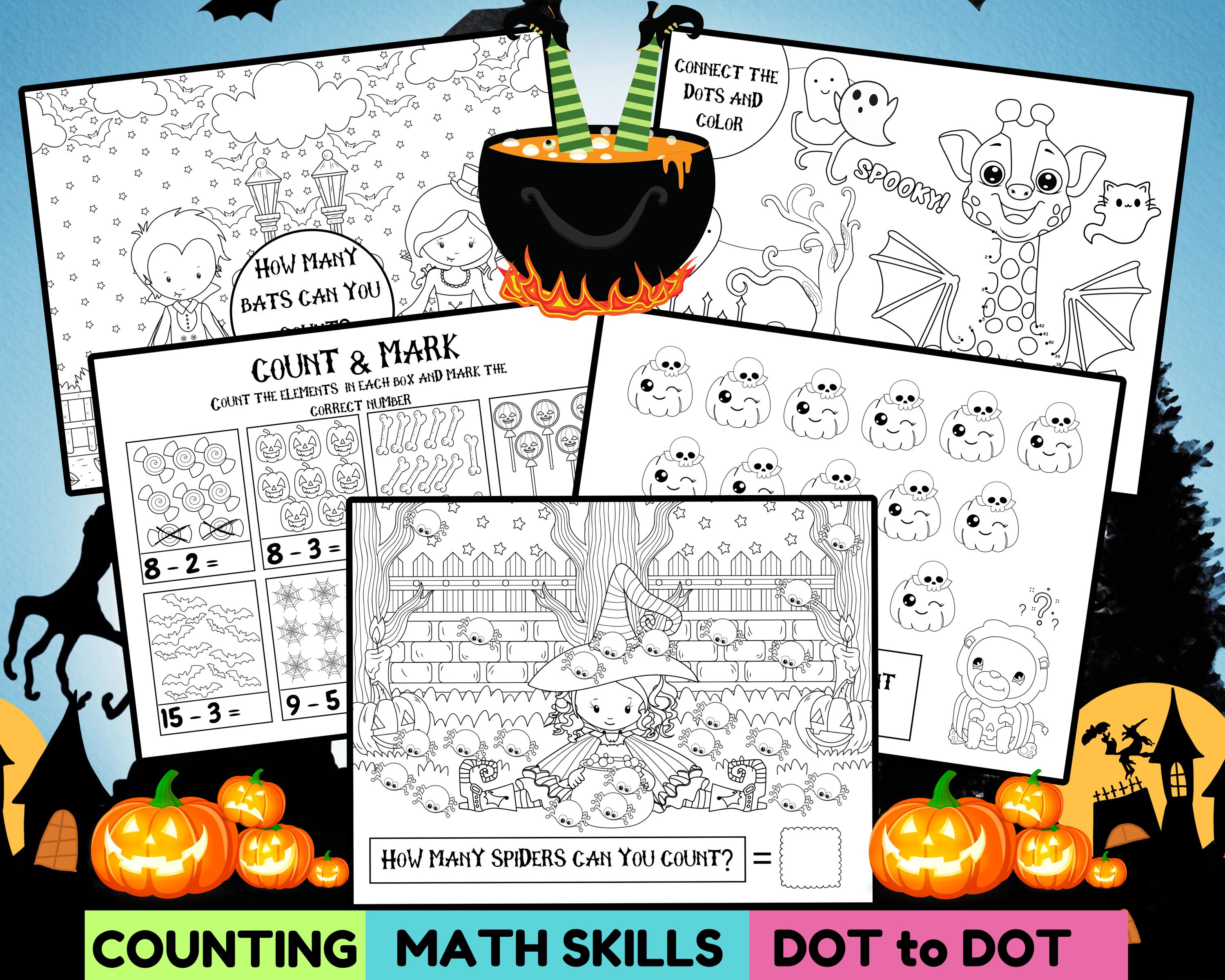 Halloween Number Worksheets, Early Learning Halloween Printables ...