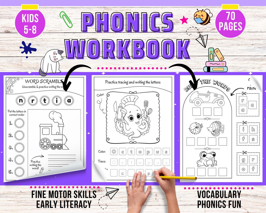 Grade 1-2 Phonics Worksheets: Letter Reversal & Spelling (PDF) - Etsy
