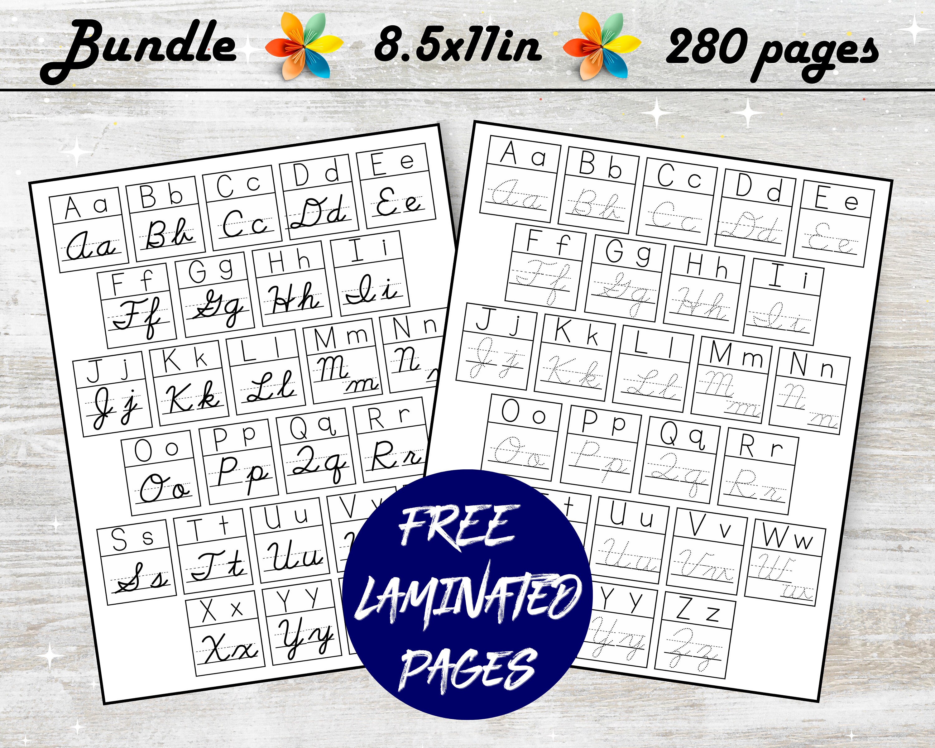 Cursive Textbook Bundle for Kids 8-12, Cursive Alphabet Practice, Learn ...