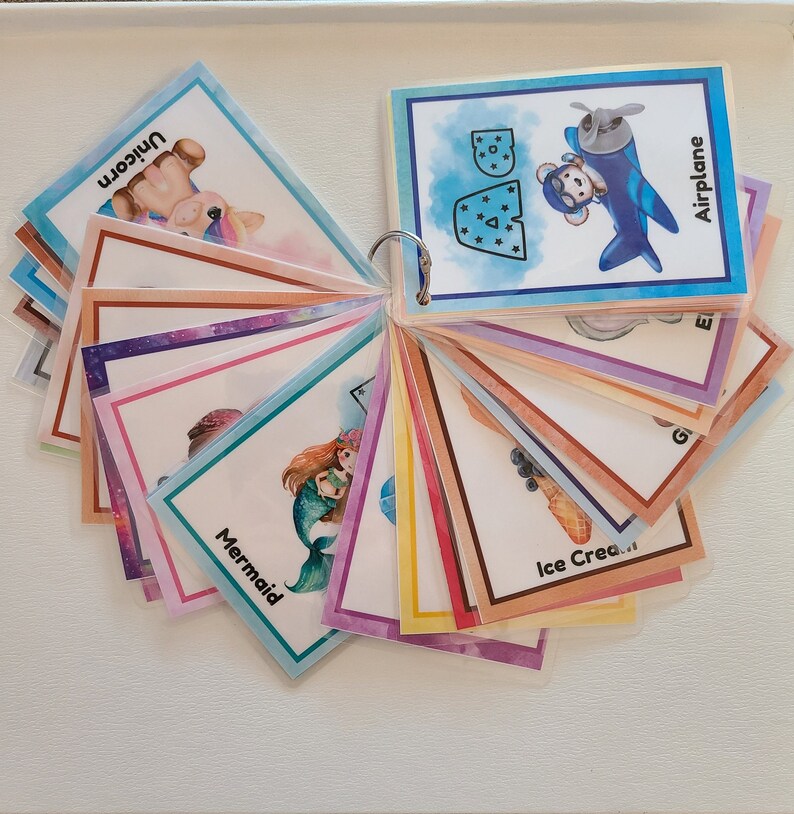 Watercolor ABC Flashcards Letter Recognition Language - Etsy