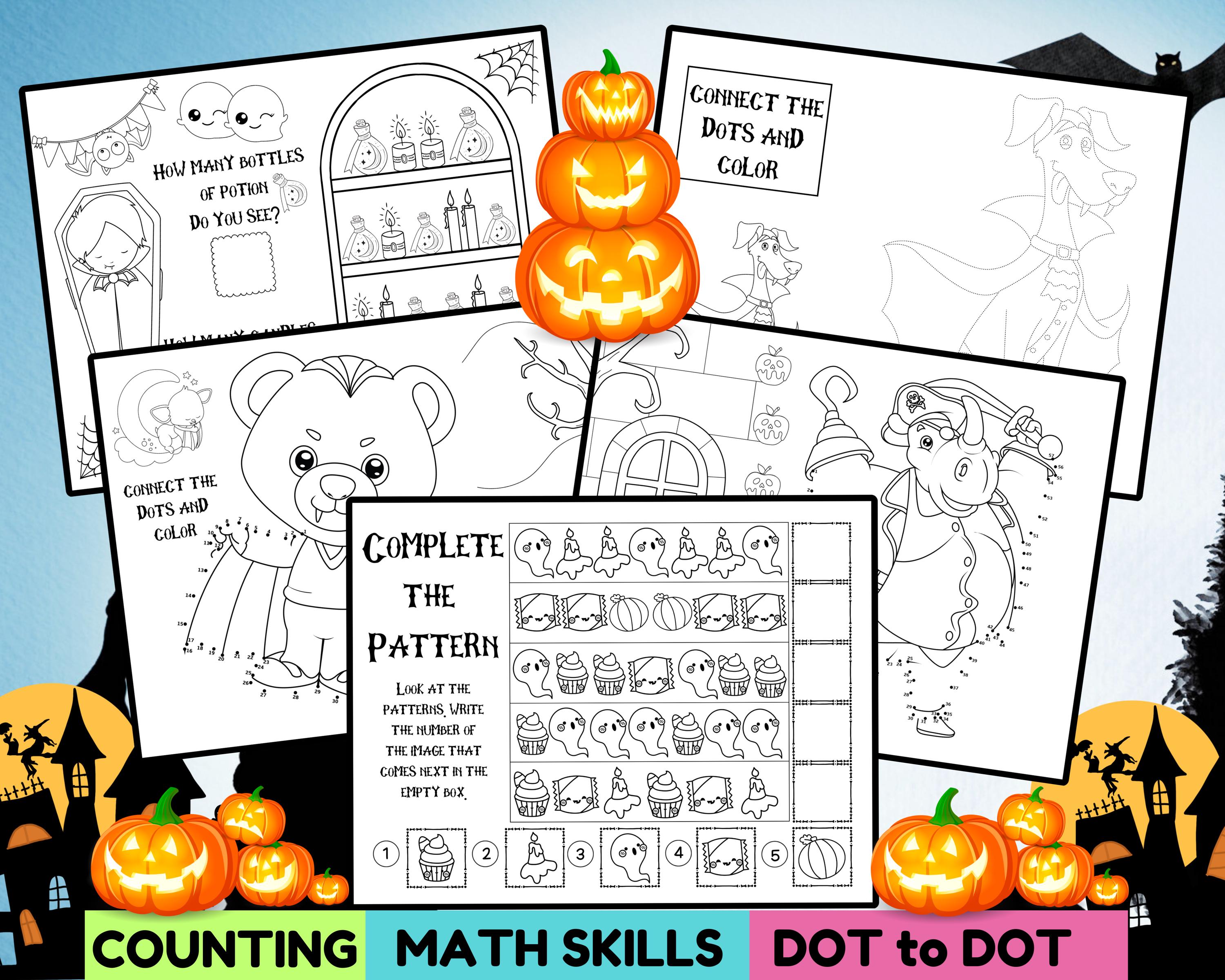 Halloween Number Worksheets, Early Learning Halloween Printables ...