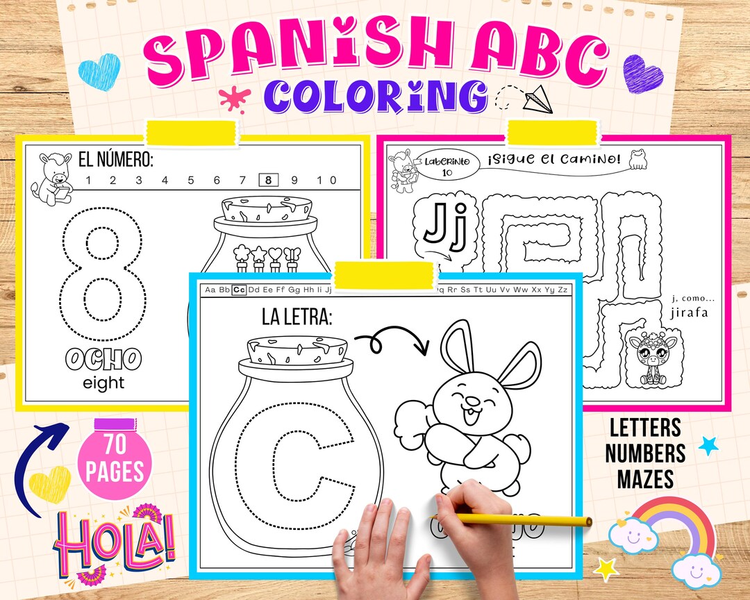 Spanish Alphabet Printables, Spanish Letter Coloring, Spanish Language ...