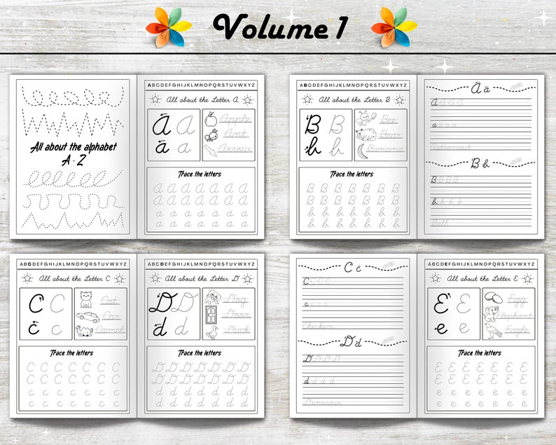 Cursive Textbook Bundle for Kids 8-12, Cursive Alphabet Practice, Learn ...