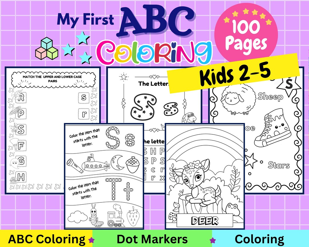 ABC Coloring Pages, Letter Coloring, Early Literacy, My First Alphabet ...