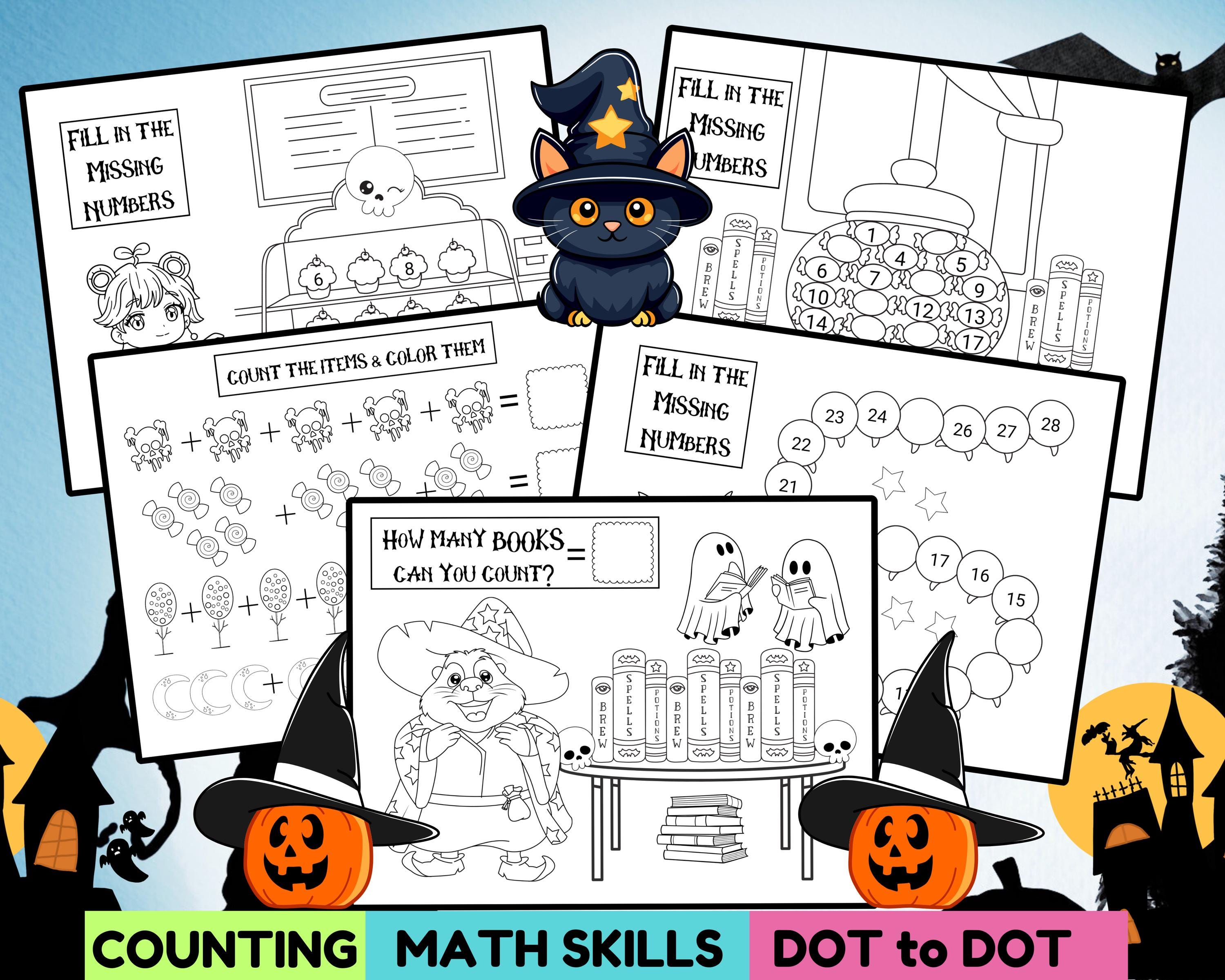 Halloween Number Worksheets, Early Learning Halloween Printables ...