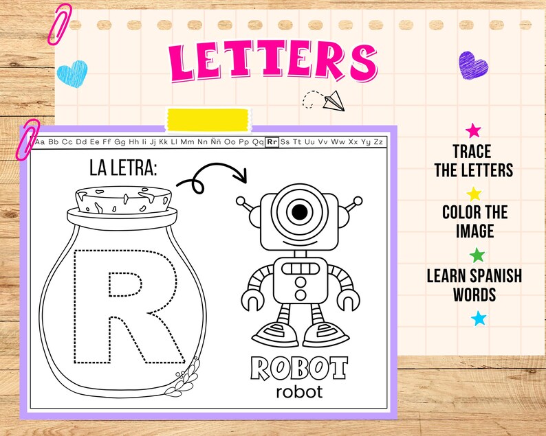 Spanish Alphabet Printables, Spanish Letter Coloring, Spanish Language ...