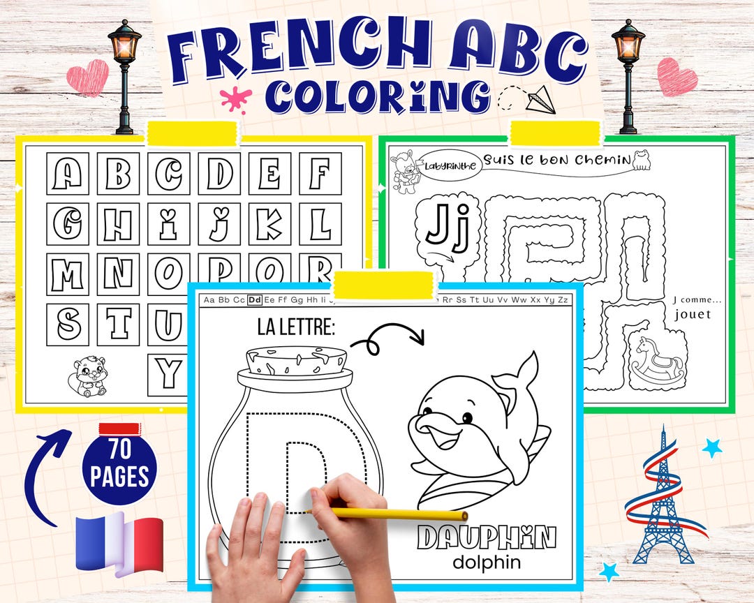 French Alphabet Printable, French Letter Worksheets, French Language ...
