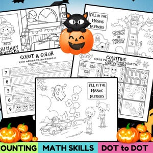 Halloween Number Worksheets, Early Learning Halloween Printables ...