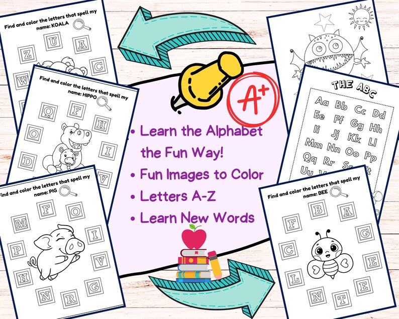 ABC Coloring Pages, Letter Coloring, Early Literacy, My First Alphabet ...