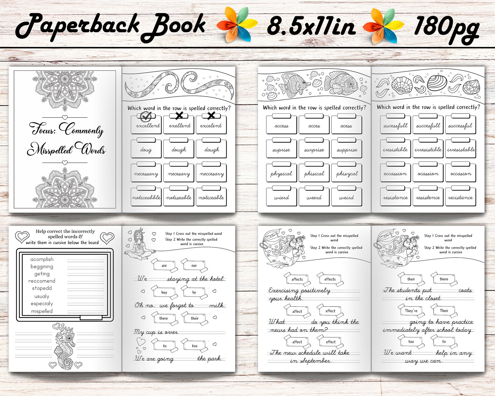 Cursive Workbook for Kids & Teens 8-12, Cursive Alphabet Practice ...