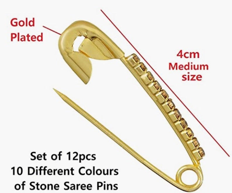 Saree Pins Hijab Safety Pin Brooch & Sari Pins for Women - Etsy