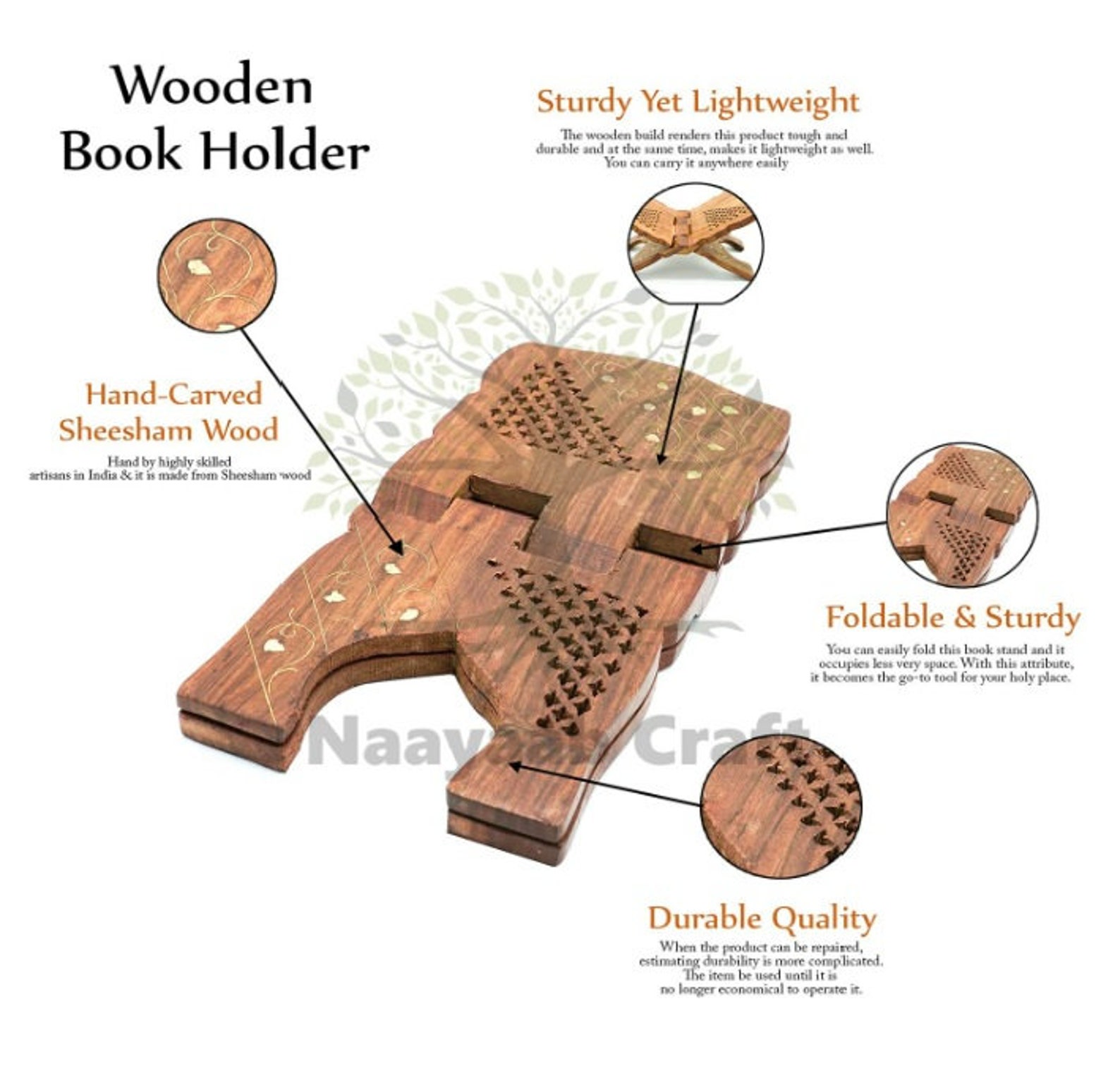 Handmade & Handcraft Foldable Book Holder - Etsy