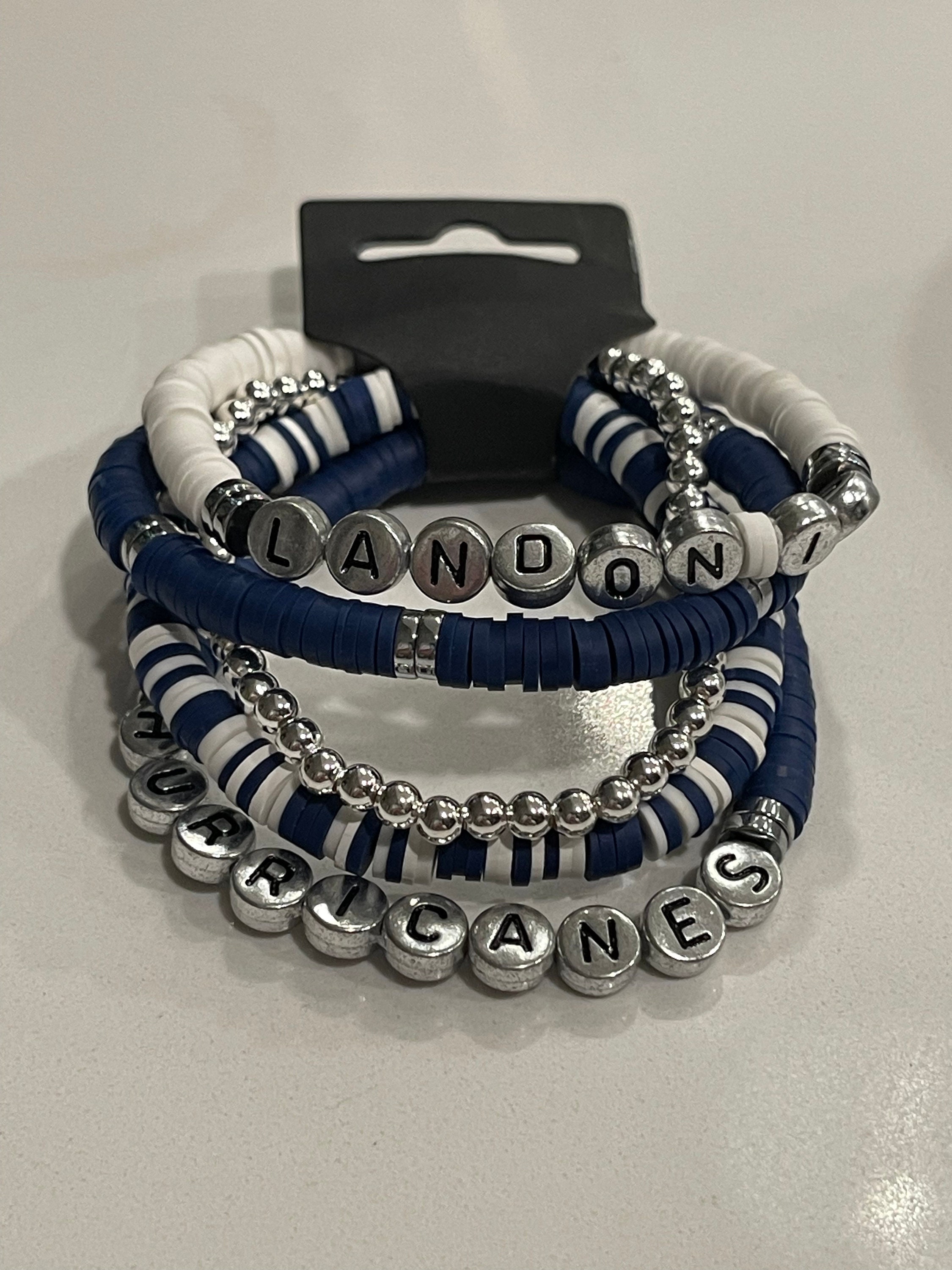 Custom Sports Clay Beaded Bracelets - Etsy