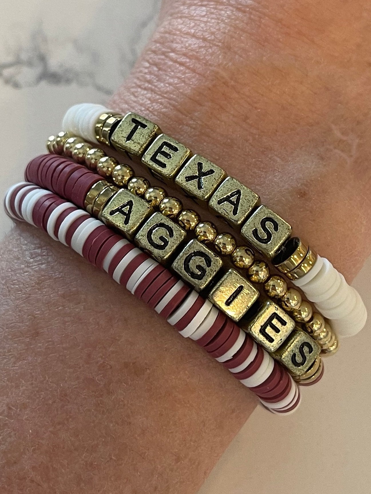 Custom Sports Clay Beaded Bracelets - Etsy