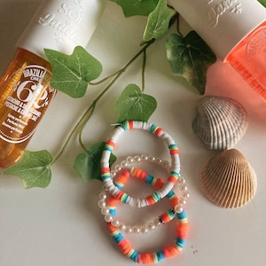 Preppy Neon Clay Bead Bracelets (sold as Set or a Single Bracelet) - Etsy