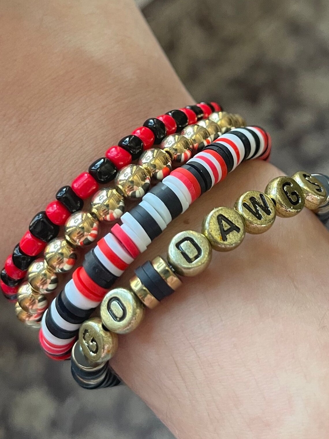 Custom Sports Clay Beaded Bracelets - Etsy