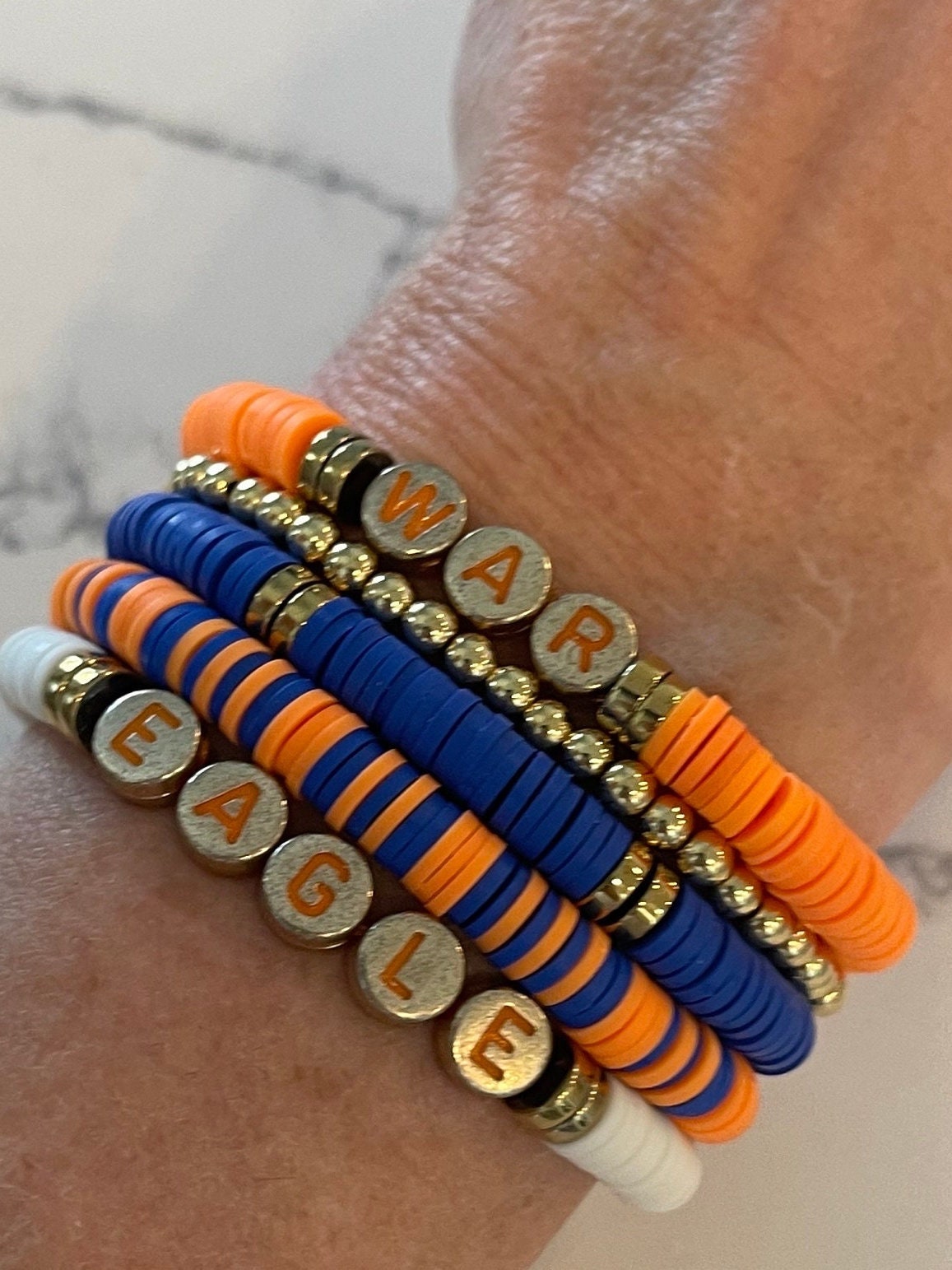 Custom Sports Clay Beaded Bracelets - Etsy