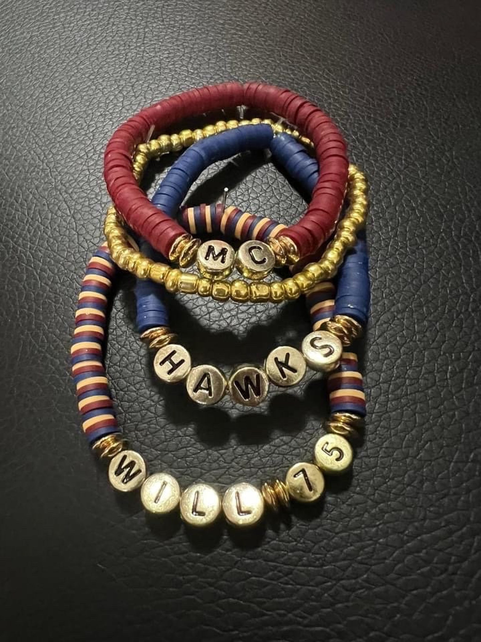 Custom Sports Clay Beaded Bracelets - Etsy