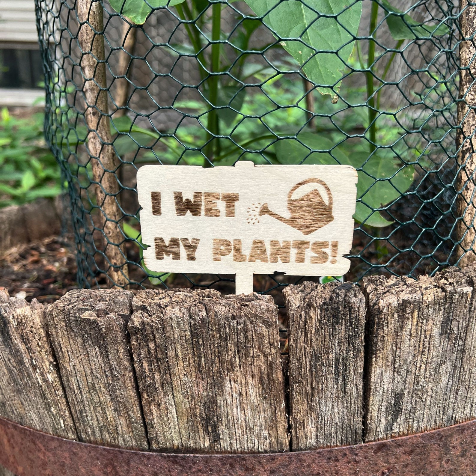 Handmade Funny Planter Sticks - Laser Engraved Wood Plant Markers ...