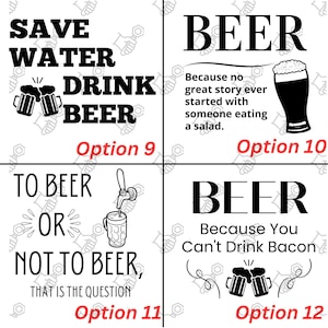 Beer Saying Coasters: Laser Engraved Wood & Slate Drink Accessories - Etsy