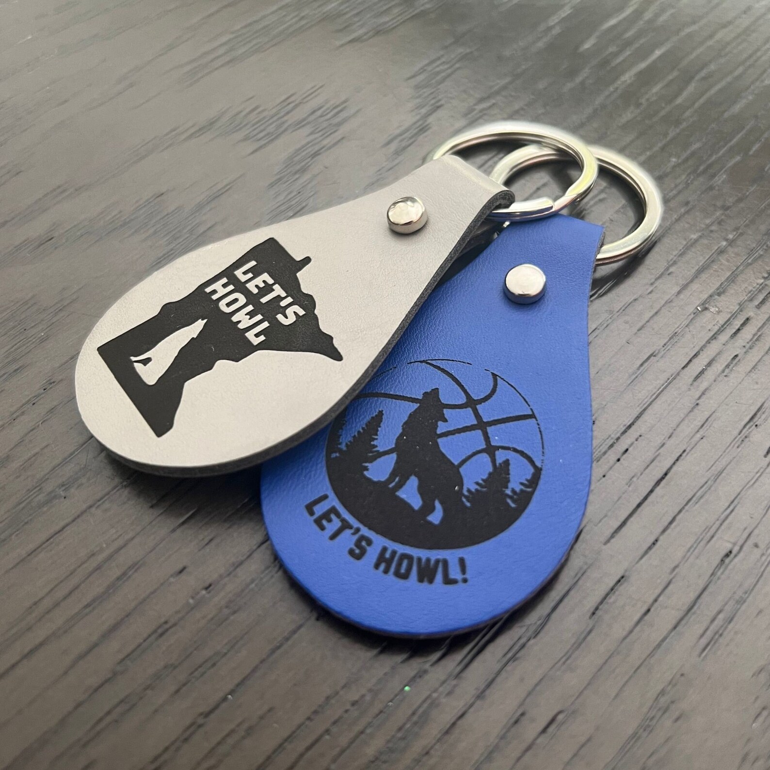 Minnesota Timberwolves Fan Gear: Laser Engraved Leather Keychains ...