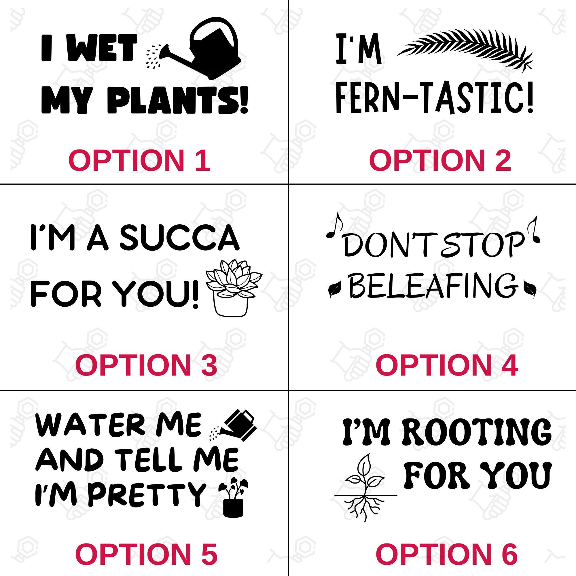 Handmade Funny Planter Sticks - Laser Engraved Wood Plant Markers ...