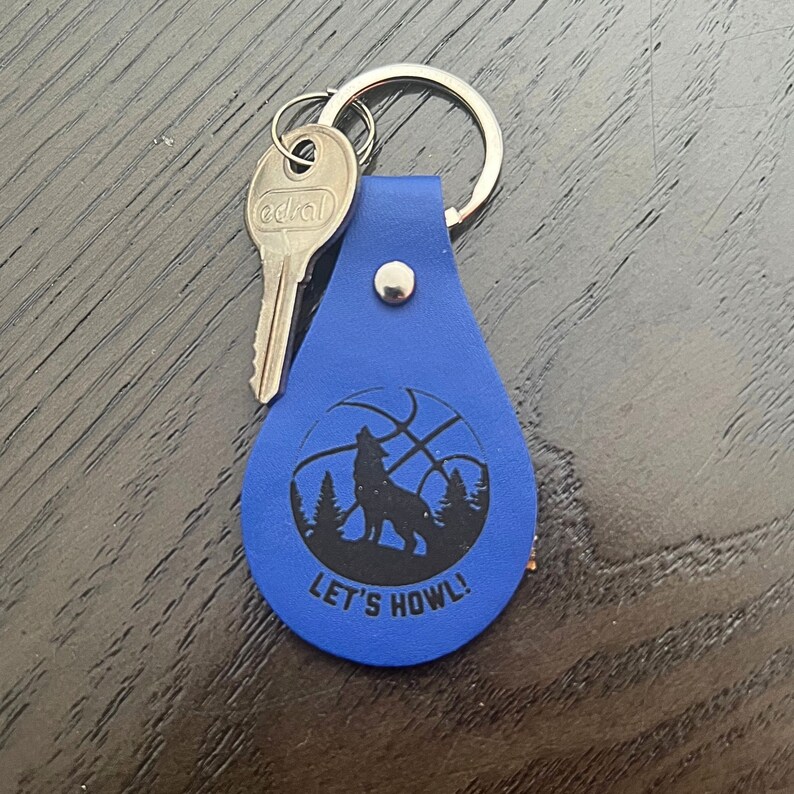 Minnesota Timberwolves Fan Gear: Laser Engraved Leather Keychains ...