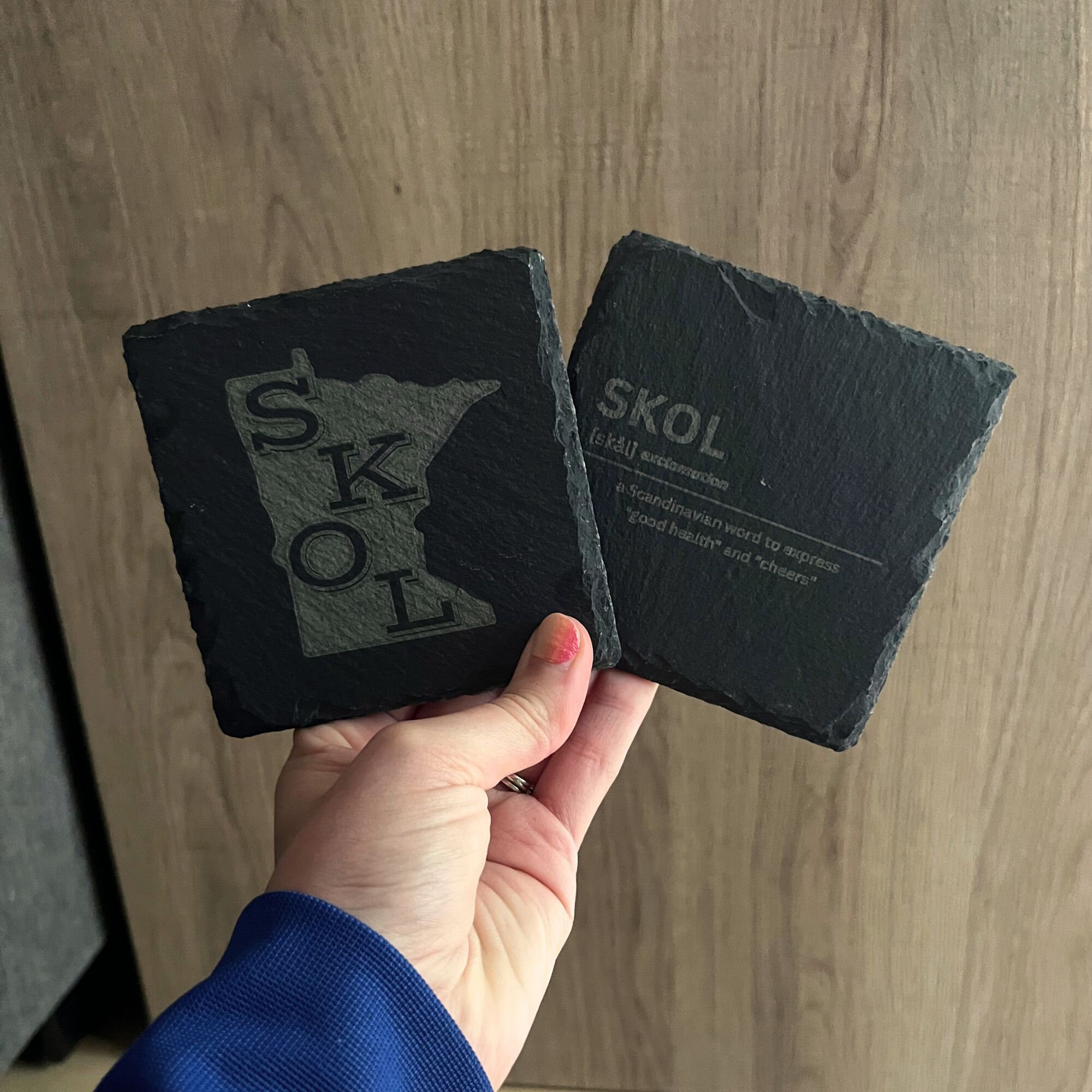 SKOL Laser Engraved Drink Coasters | Bar Coasters | Minnesota Sports - Etsy