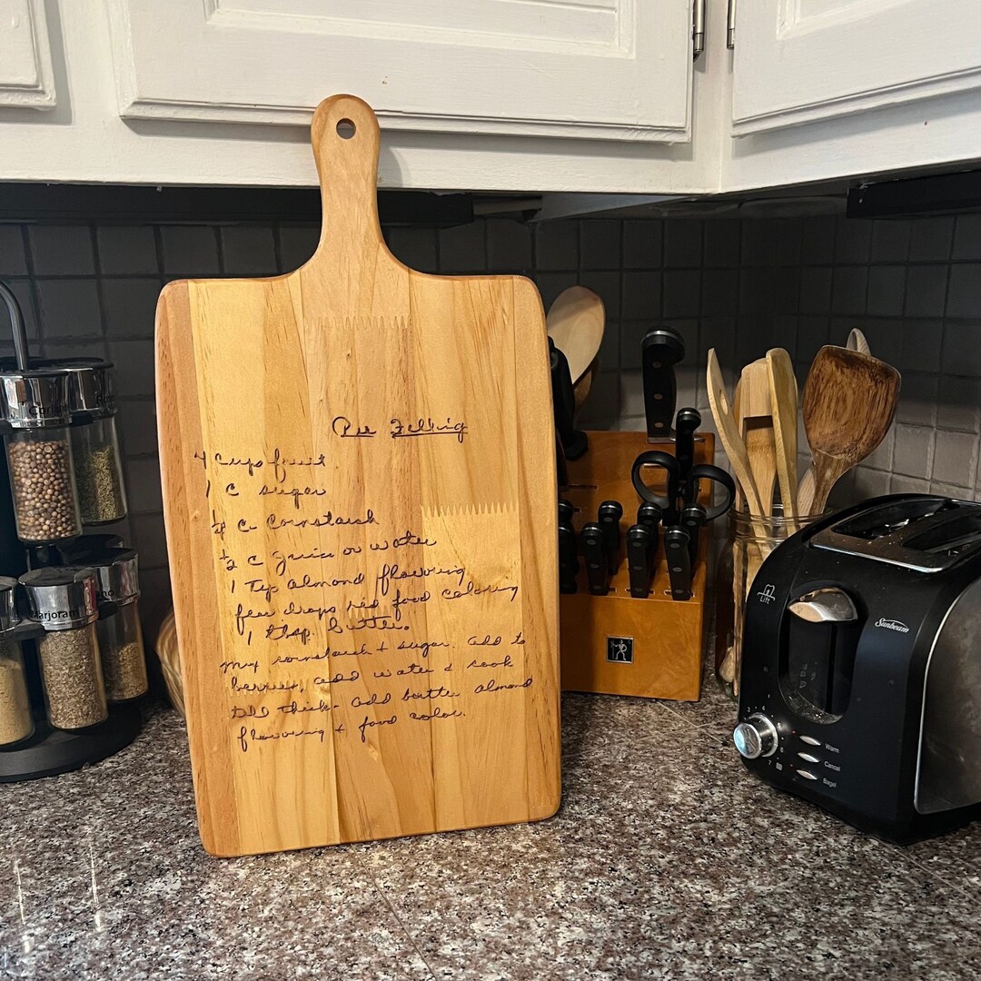 Custom Handwriting Engraved Cutting Board: Laser Engraved Home/kitchen ...