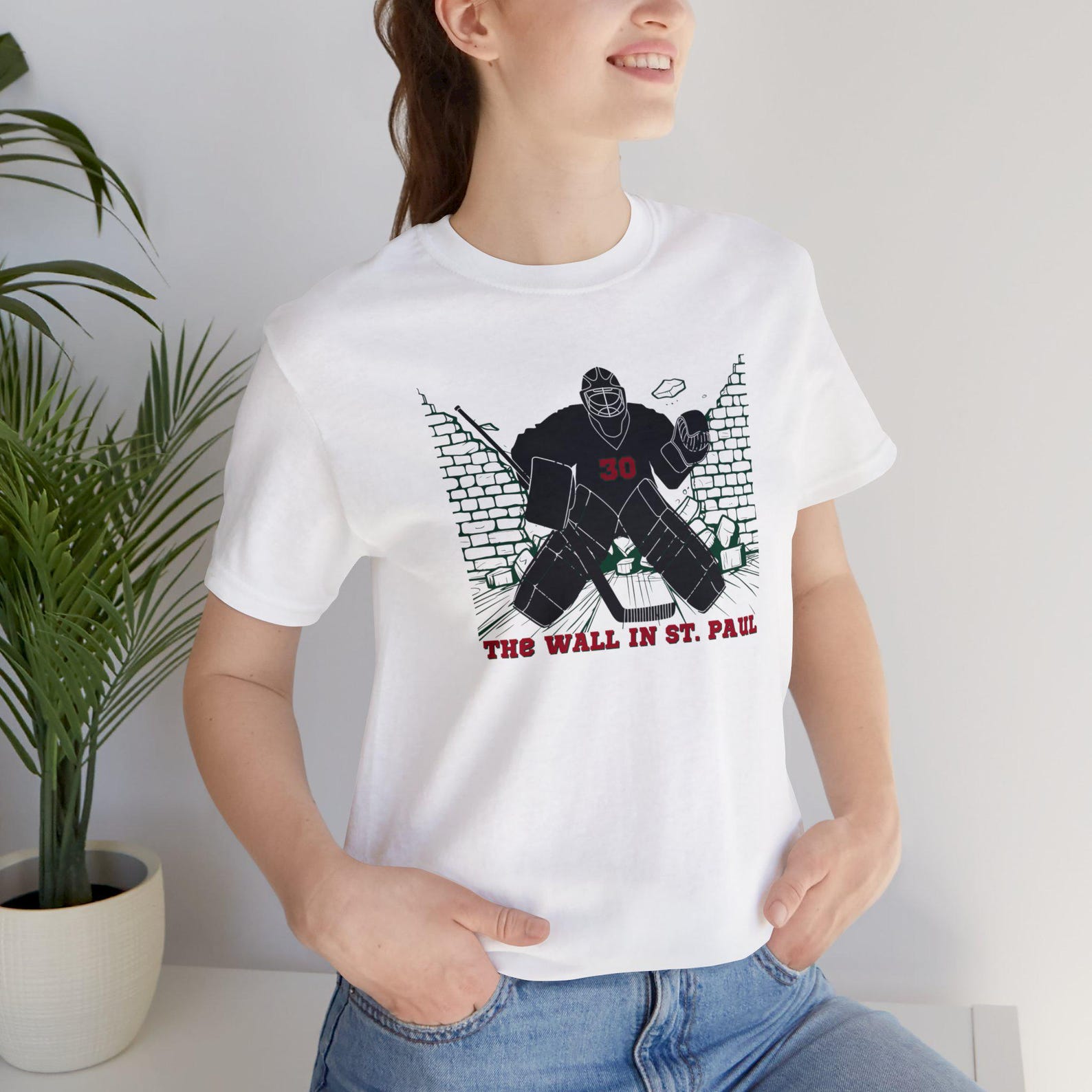 Minnesota Wild "the Wall in St. Paul" Jesper Wallstedt Unisex Jersey ...
