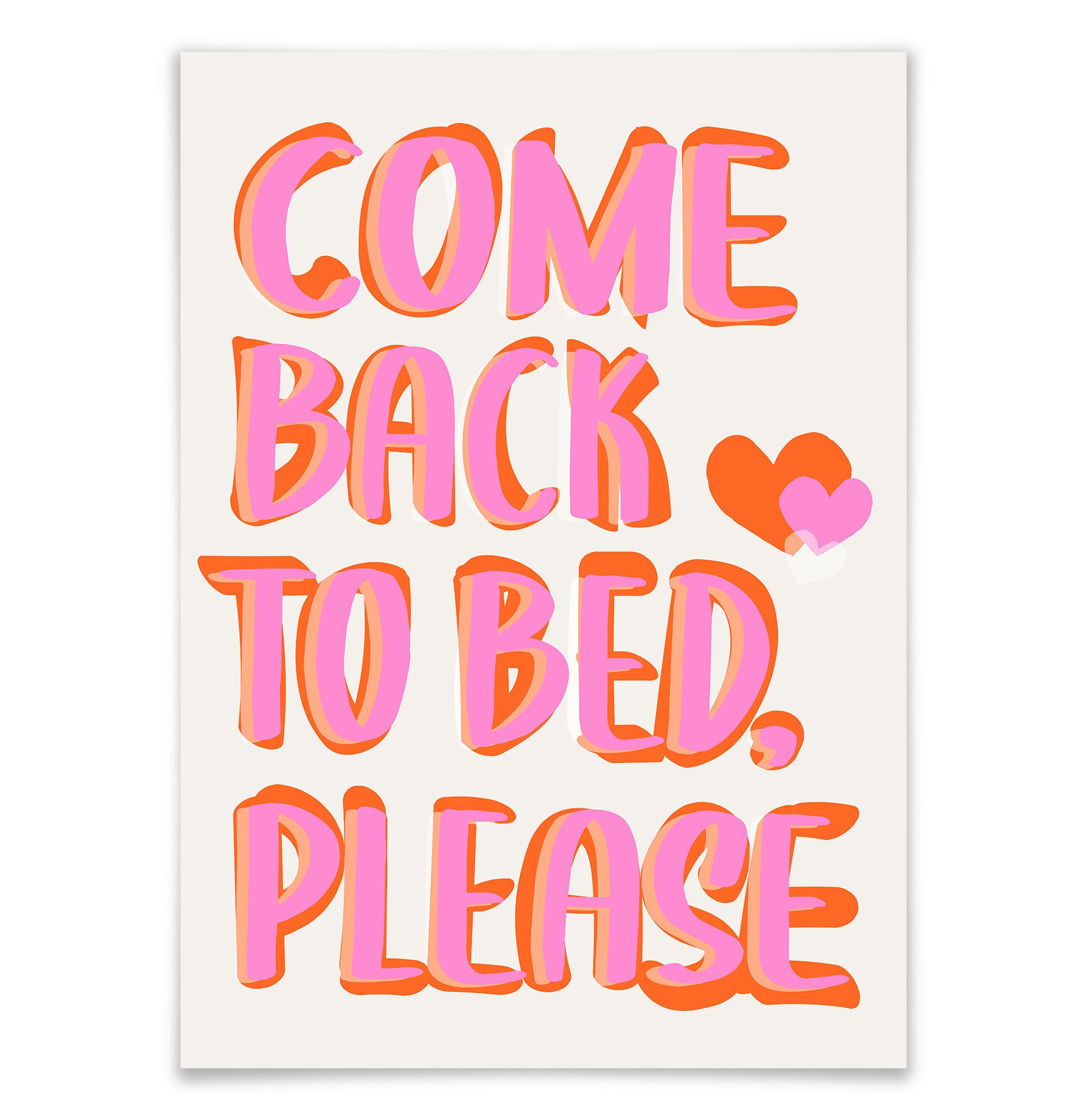 Poster Come Back to Bed Please Digital Download Print Typography ...