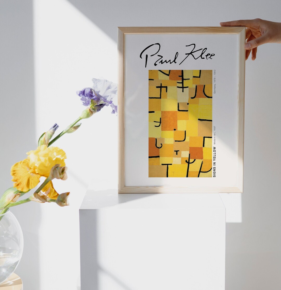 Paul Klee Modern Signs in Yellow Gallery Design Exhibition - Etsy