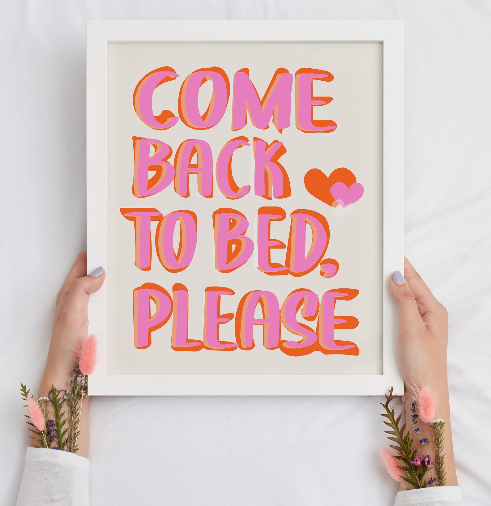 Poster Come Back to Bed Please Digital Download Print Typography ...