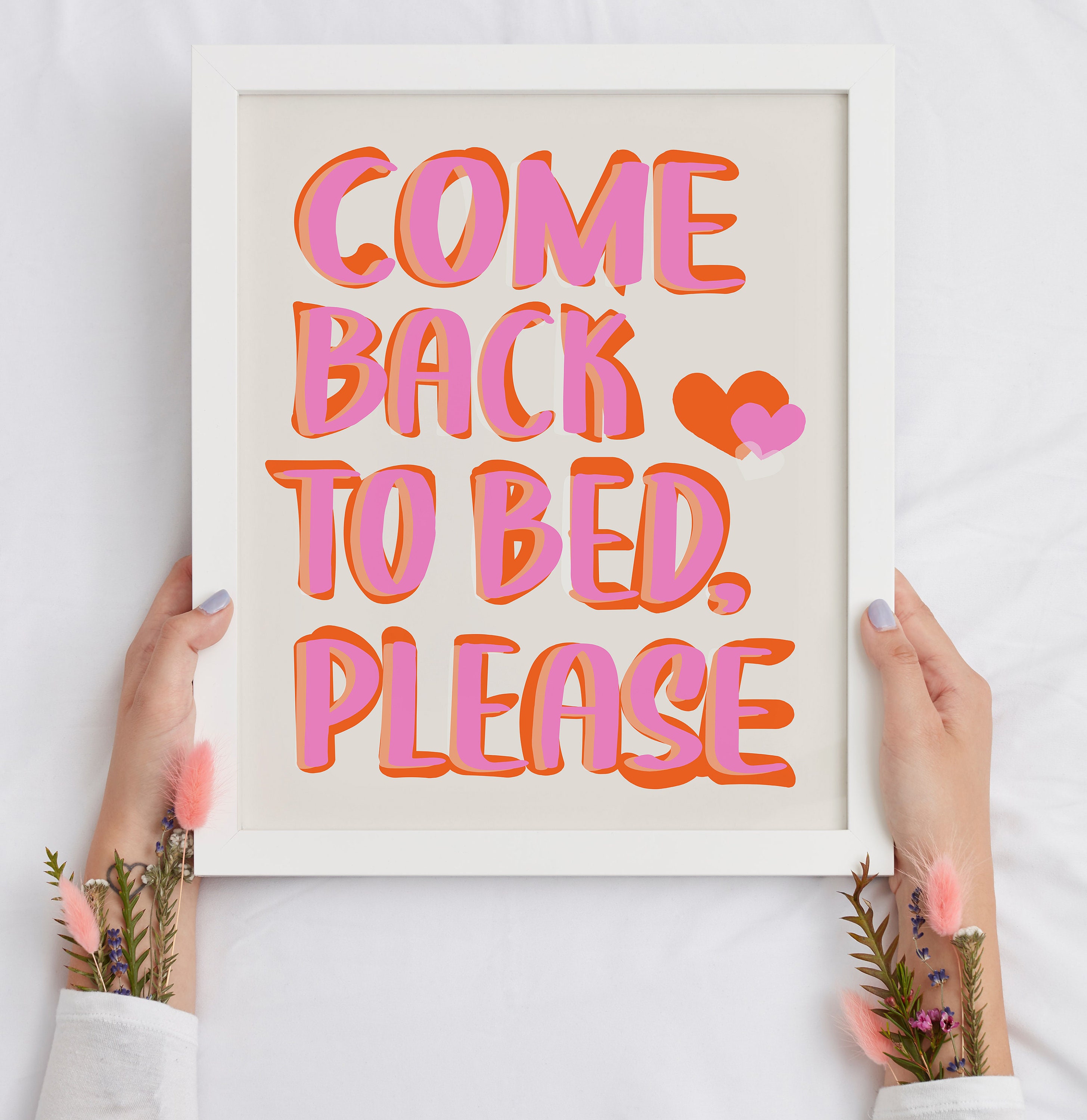 Poster Come Back to Bed Please Digital Download Print Typography ...
