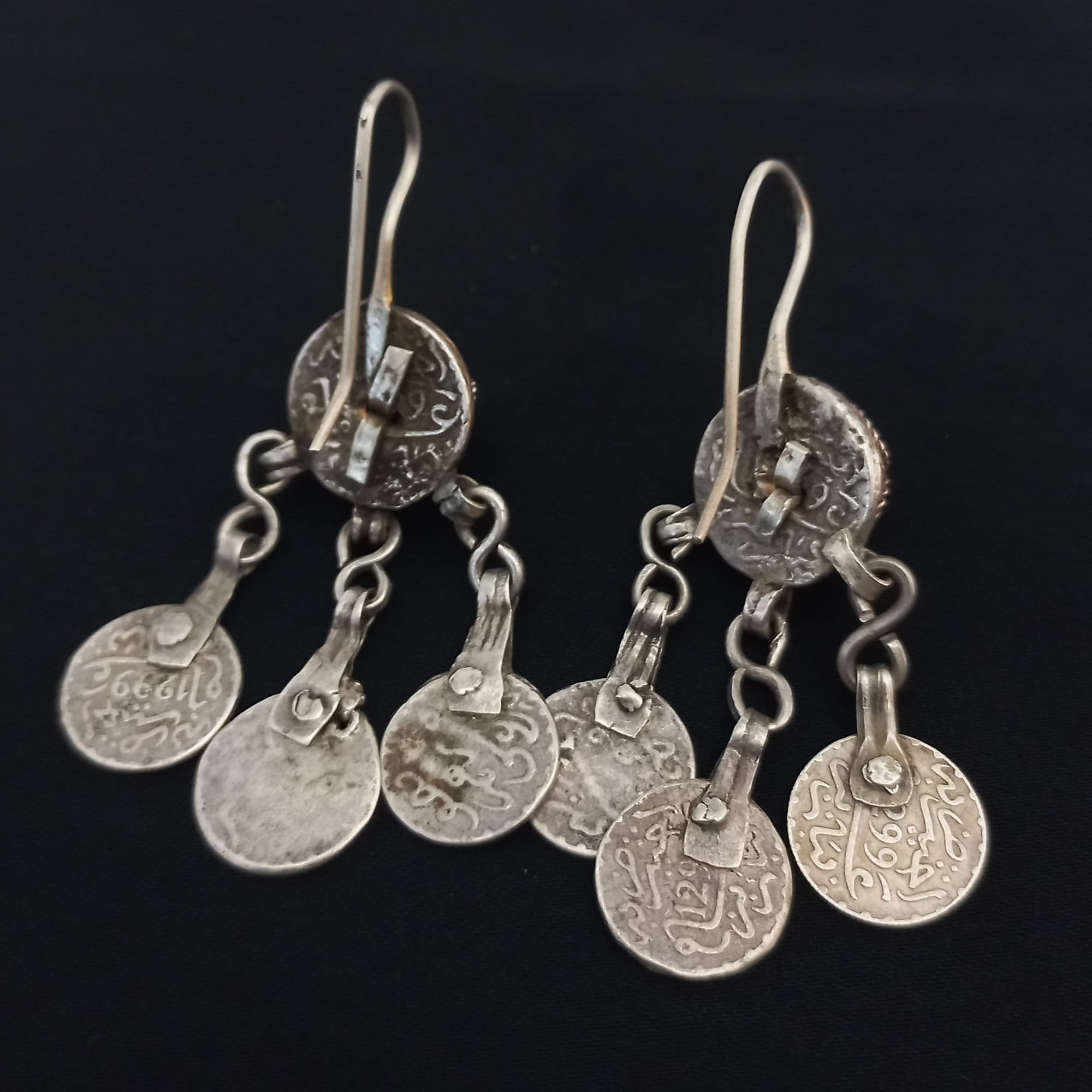 Antique Silver Berber Earring With Enamel From Southern Morocco ...