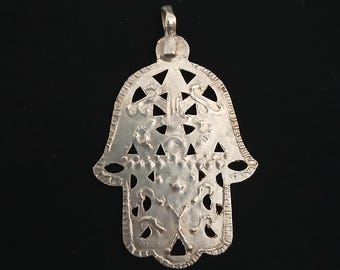 Antique Silver Pendant (khamsa). From Northern Morocco. Ancient Berber ...