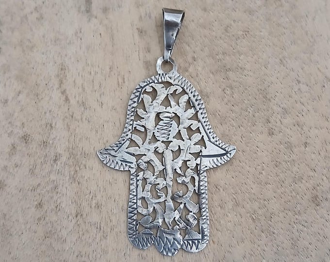 Antique Silver Pendant (khamsa). From Northern Morocco. Ancient Berber ...