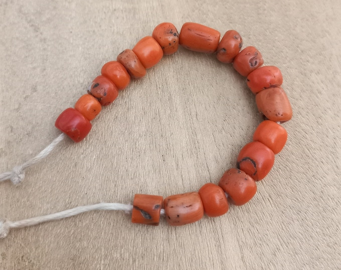Antique Real Natural Coral From Morocco. Ancient Coral Beads - Etsy