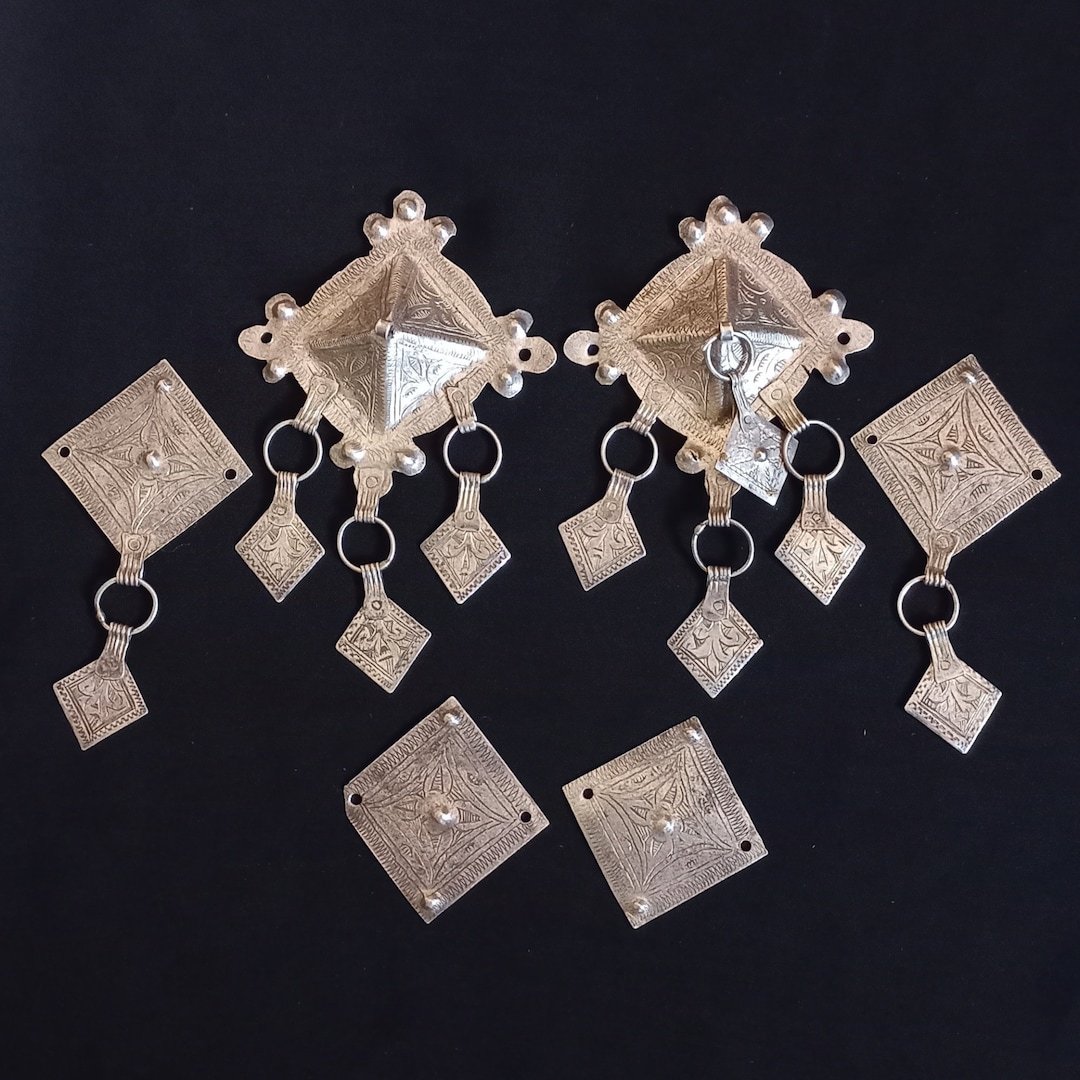 A Full Set of Ancient Silver Berbers for the Head Crown From MOROCCO ...