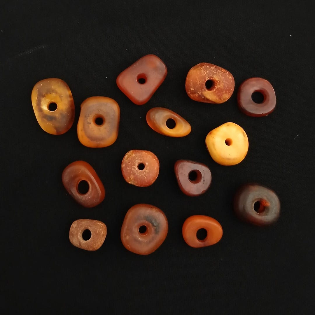 14 Real Ancient Amber Beads From MOROCCO. Antique Berber Jewelry - Etsy