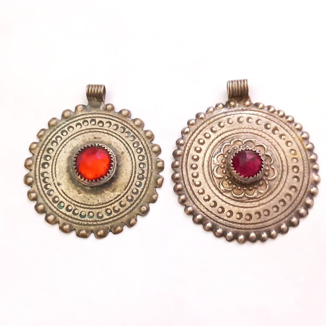 2 Ancient Silver Berber Pendant From Southern MOROCCO-MASA. Antique ...