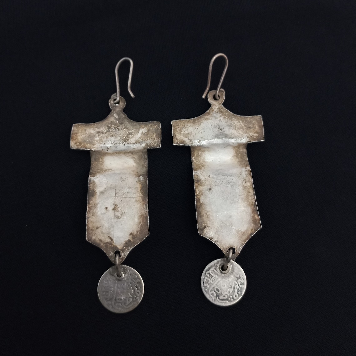 Antique Silver Berber Earring With Enamel From Southern Morocco ...