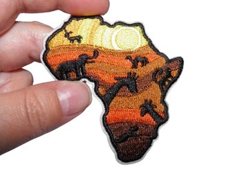 Africa African Shaped Map Flag Embroidered Iron on Patch Officially ...