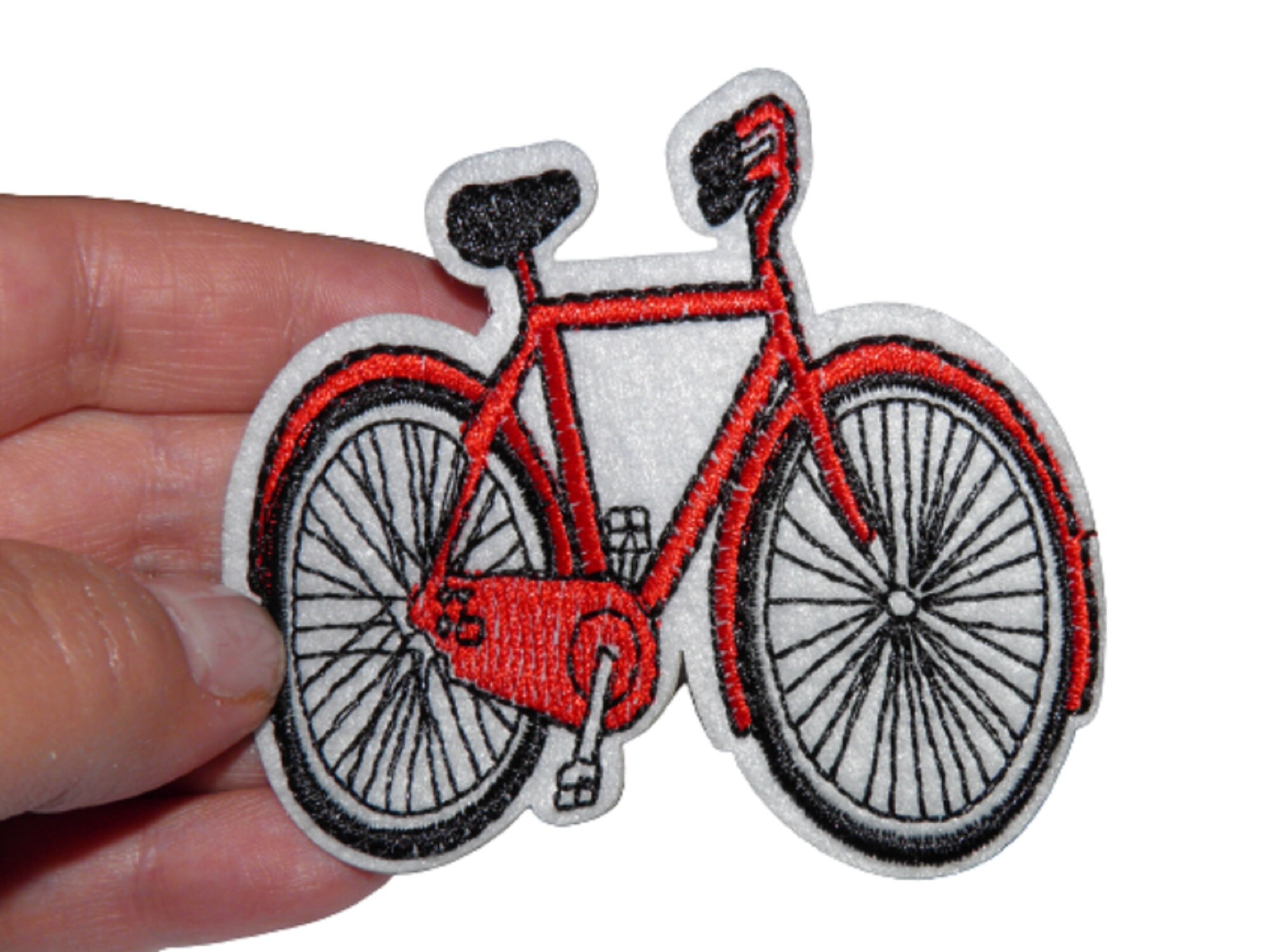 Patch Vélo rouge Renfort Écusson brodé thermocollant - Etsy France