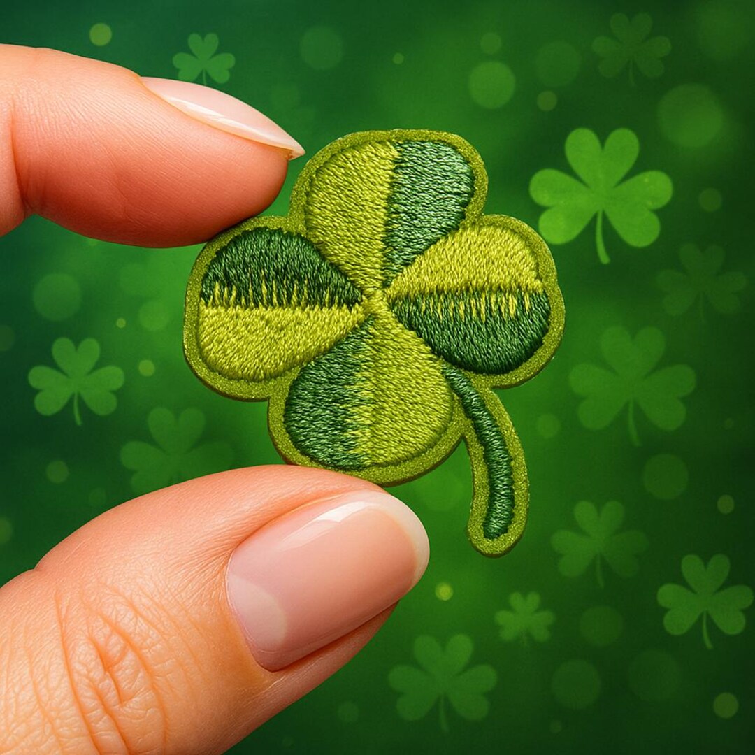 4 Leaf Clover Patch Reinforcement Embroidered Iron-on Badge - Etsy